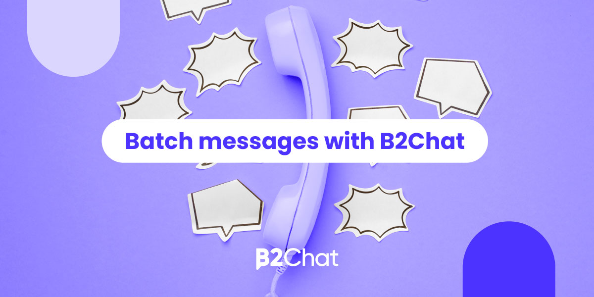 Batch messages: one message, all your customers - B2Chat